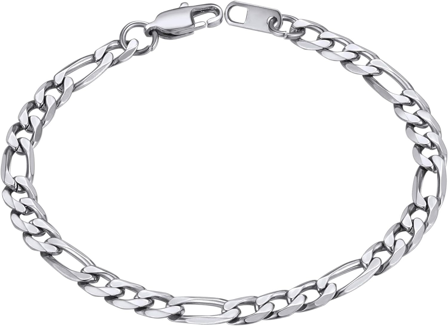 ChainsHouse Stainless Steel Chain Bracelets for Women,Figaro Link Chain ...