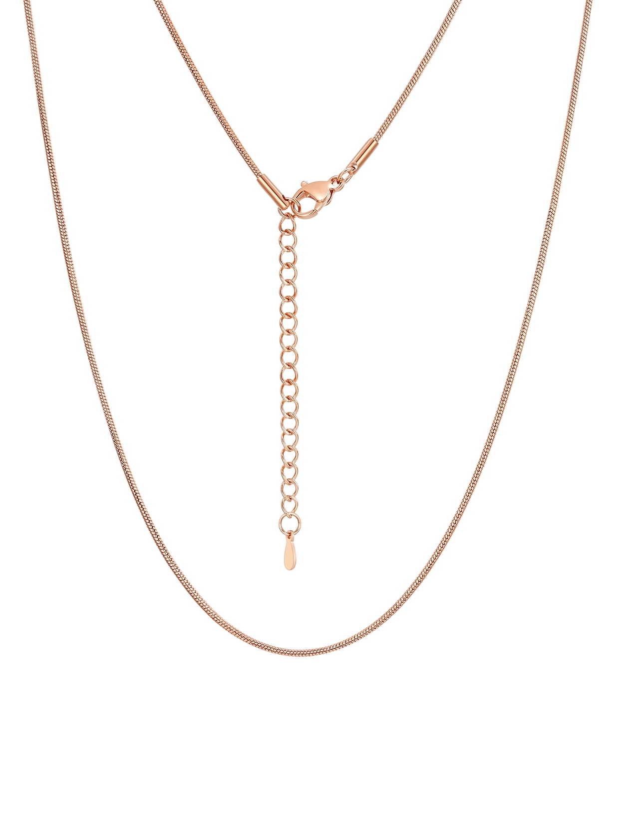 ChainsProMax 1mm/1.2mm/1.5mm/2mm Snake Chain 14K Gold Plated Stainless ...