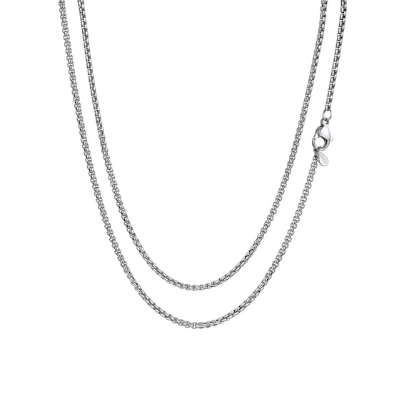 ChainsProMax 3mm Men Necklace Box Chain 14K Gold Plated Stainless Steel ...