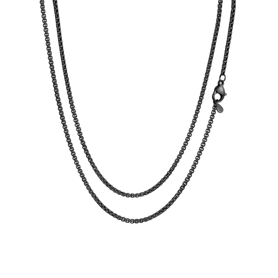 ChainsProMax 3mm Men Necklace Box Chain 14K Gold Plated Stainless Steel ...