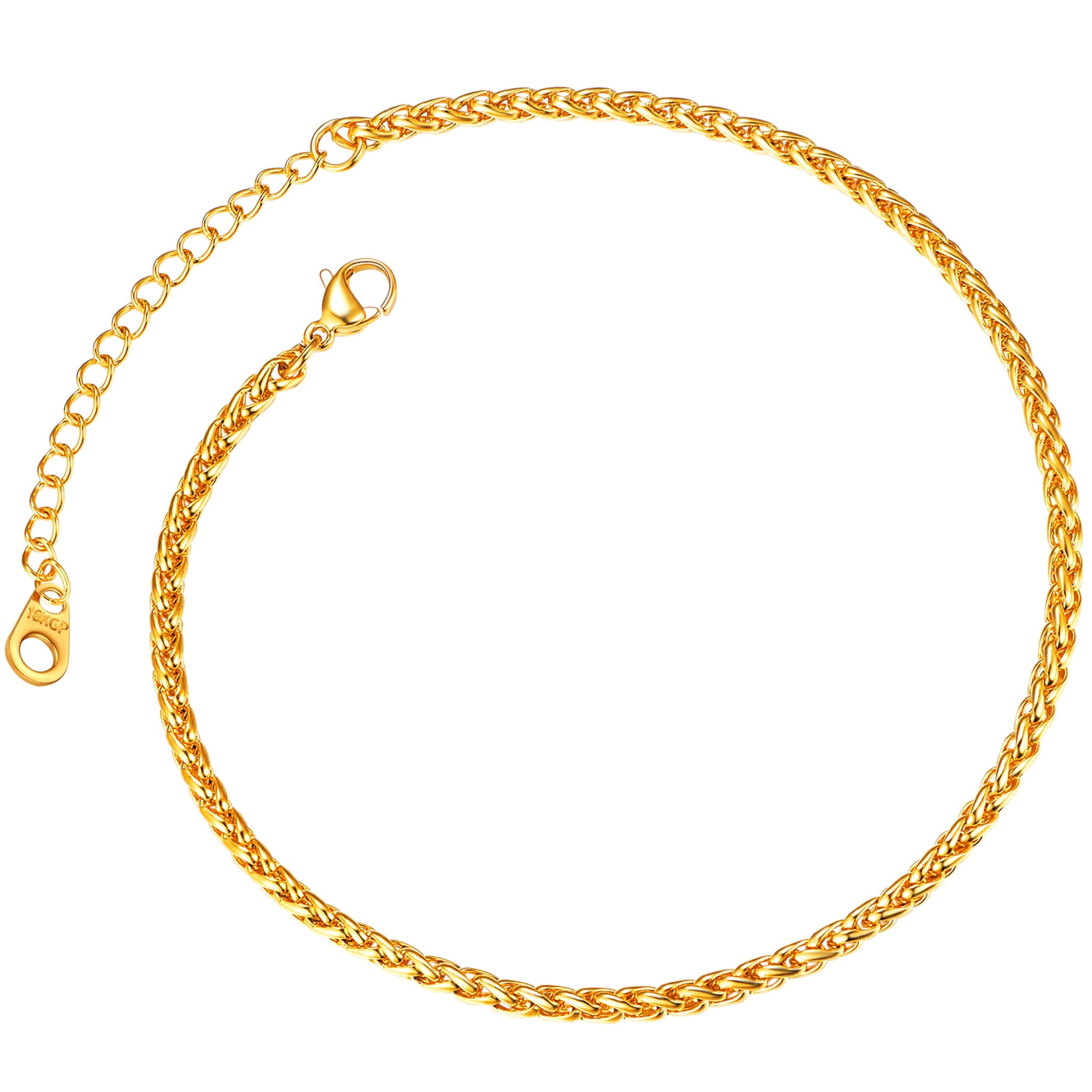 ChainsProMax Anklet Chain for Women Men, Stainless Steel 18K Gold ...