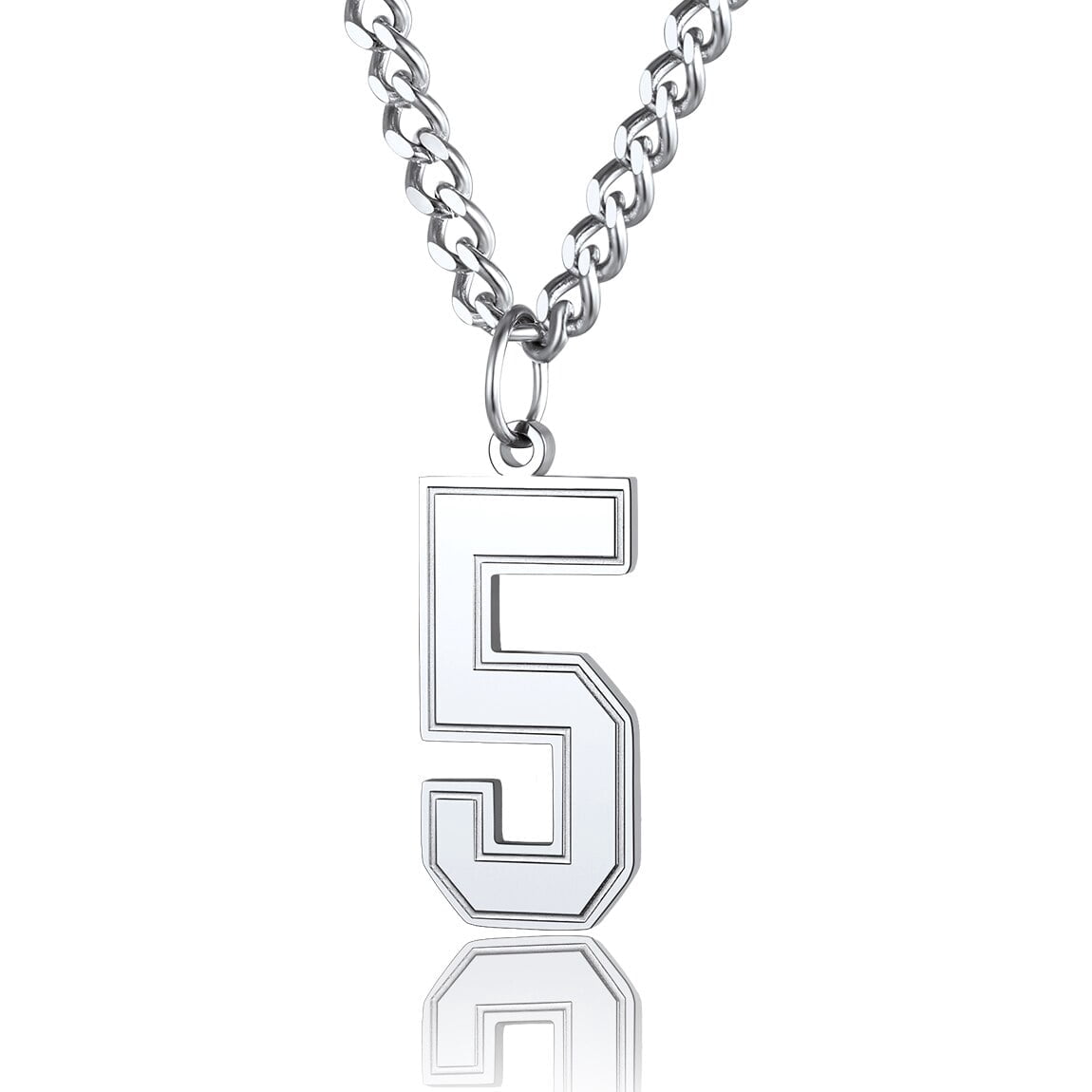 ChainsProMax Baseball Gifts Necklace for Men Mens Number 5 Pendant ...