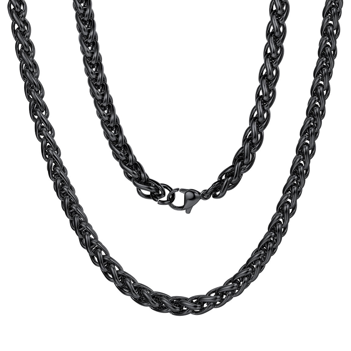 ChainsProMax Black Chains for Men 6mm 24 inch Black Male Necklaces Gift ...