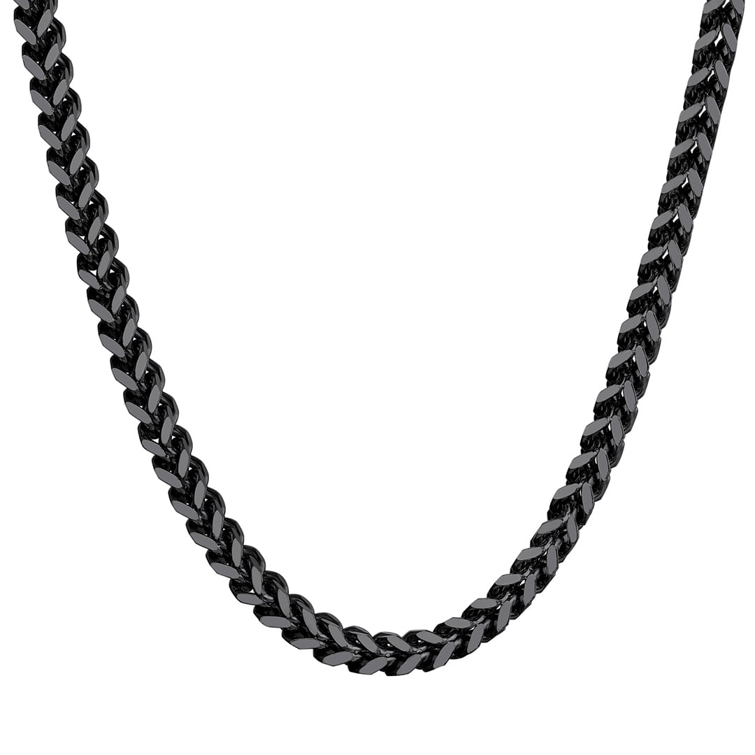 ChainsProMax Black Necklace for Men 3mm 20inch Rapper Franco Chain ...