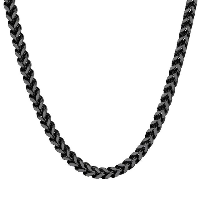 ChainsProMax Black Necklace for Men 3mm 20inch Rapper Franco Chain ...