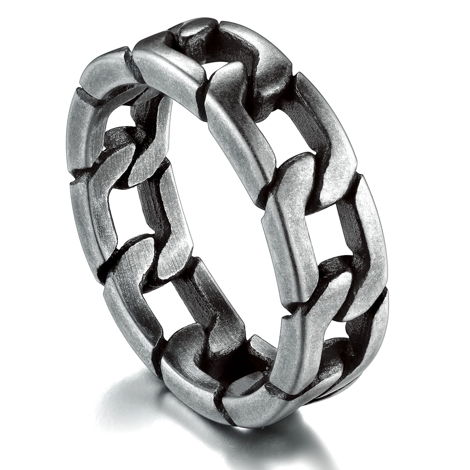 ChainsProMax Chain Link Rings for Women Size 7 Stainless Steel Pinky ...