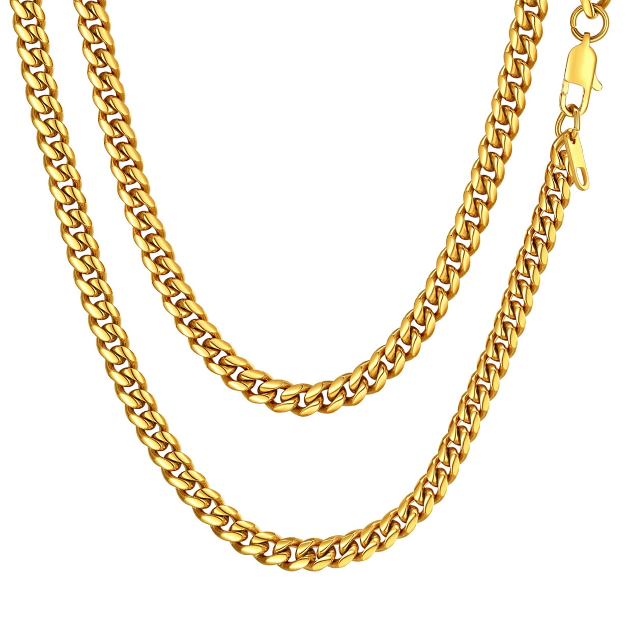ChainsProMax Gold Plated Chain for Mens Hip Hop Necklace 6MM 22inch ...