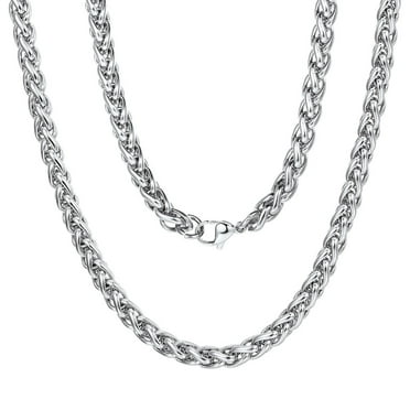 ChainsProMax Stainless Steel Flat Box Chain Male Necklace 22inch 6mm ...