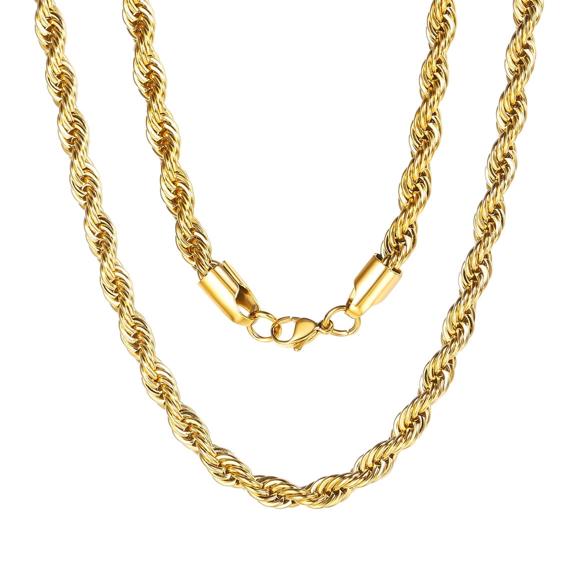 ChainsProMax Men 6mm Twist Rope Necklace, Replacement Chain for Pendant ...