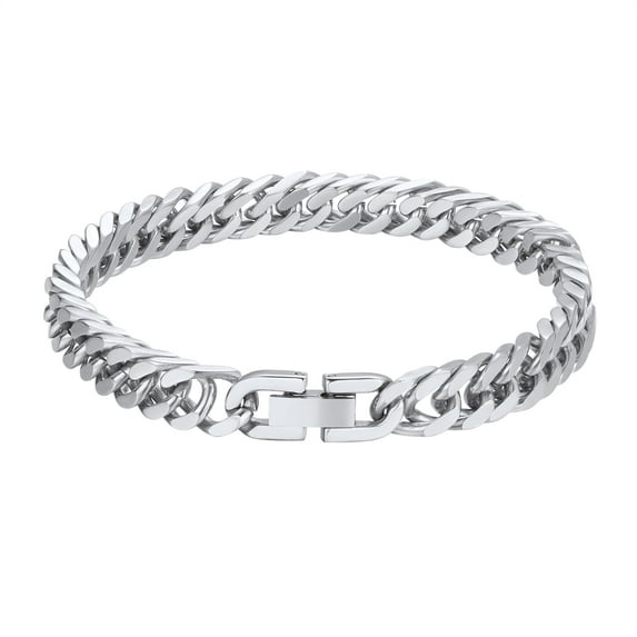 ChainsProMax Men Chain Link Bracelet 8/12mm Width, 19/21/23cm, 316L ...