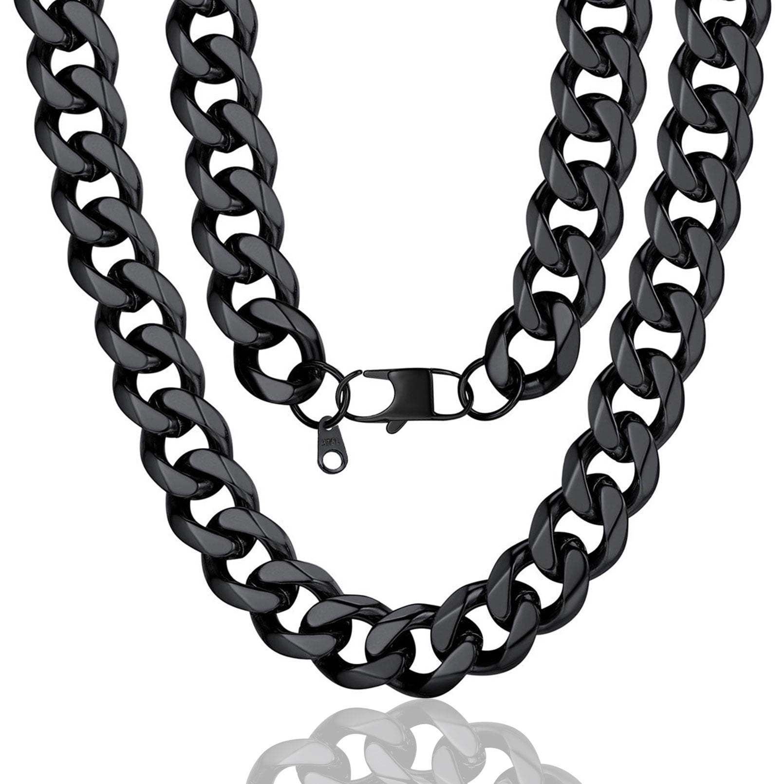 ChainsProMax Men Cuban Link Chain Necklace 12mm 20 inch 316L Stainless ...