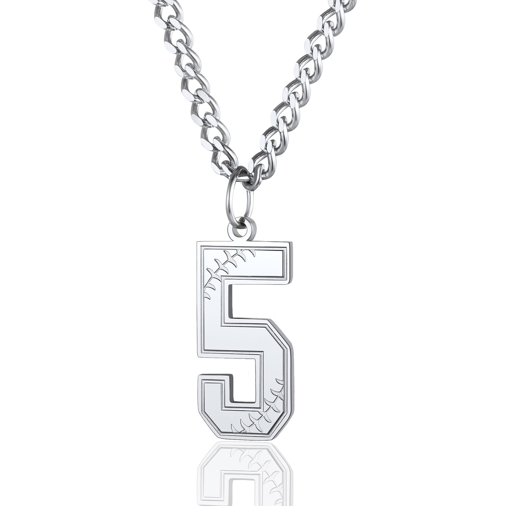 ChainsProMax Men Lucky Number Necklace, with 3mm Cuban Chain ...