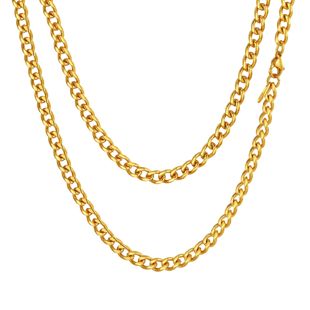 ChainsProMax Men's Stainless Steel Chain Rapper Necklace 4.8mm 14 inch ...