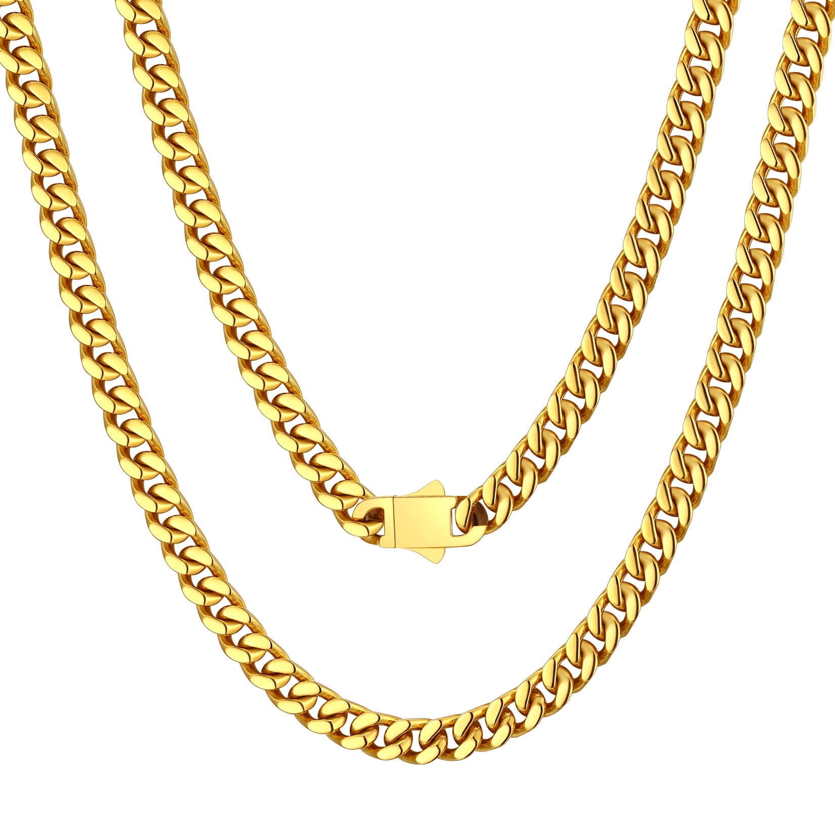 ChainsProMax Mens Gold Chain 26inch Cuban Necklace Mens Neck Chain ...
