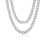 ChainsProMax Mens Sturdy Curb Chain Necklace 6MM Width 18" Length Hip ...