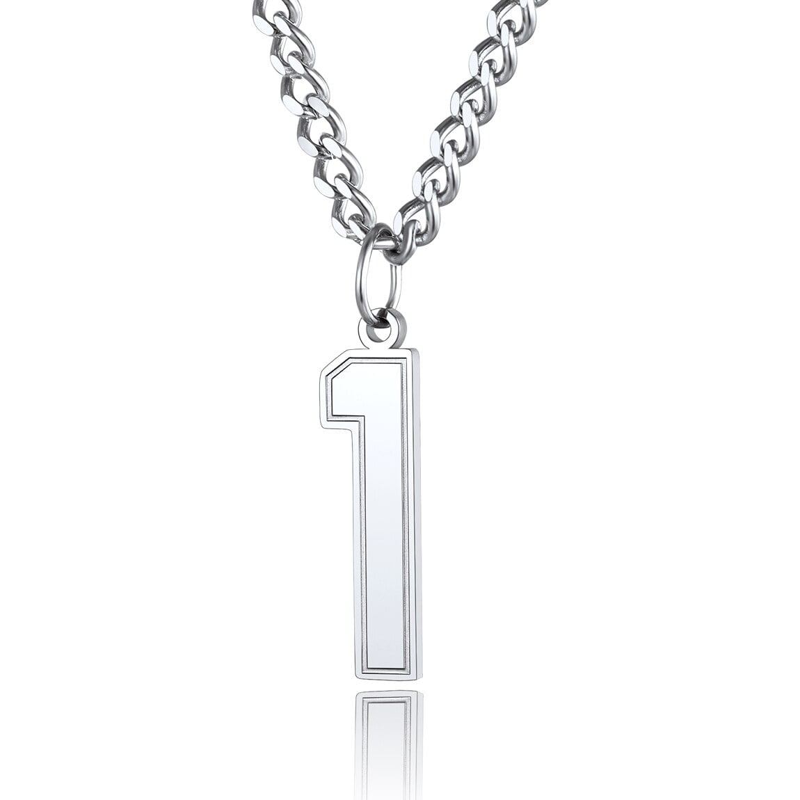 ChainsProMax Number Necklaces Mens Gift Stainless Steel Number 1 ...