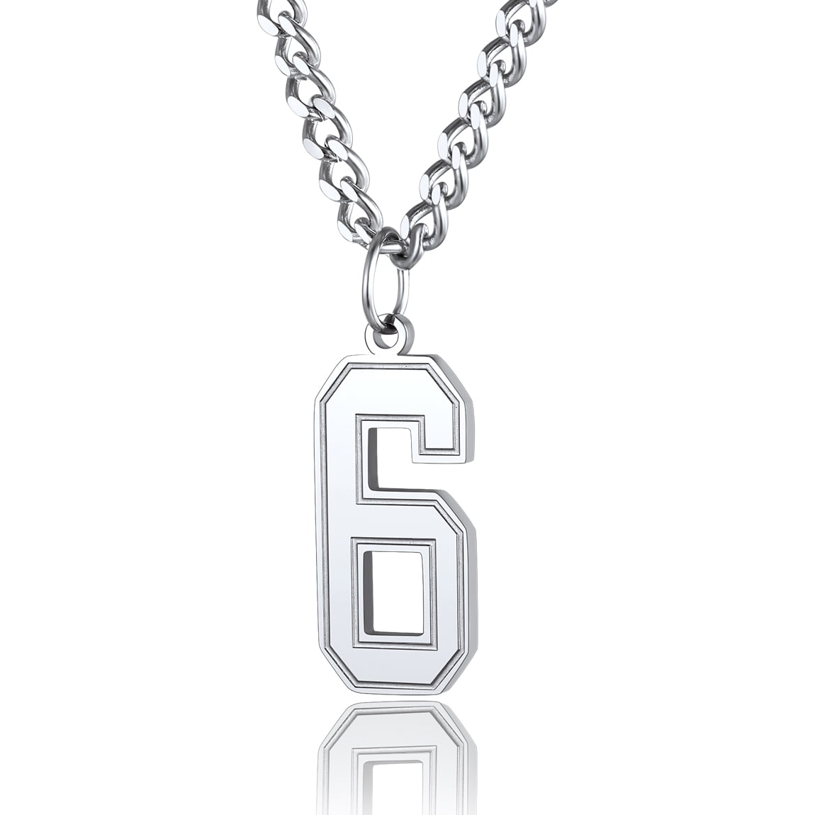 ChainsProMax Number Pendant Necklace for Men 6 Charm Digital Chains ...