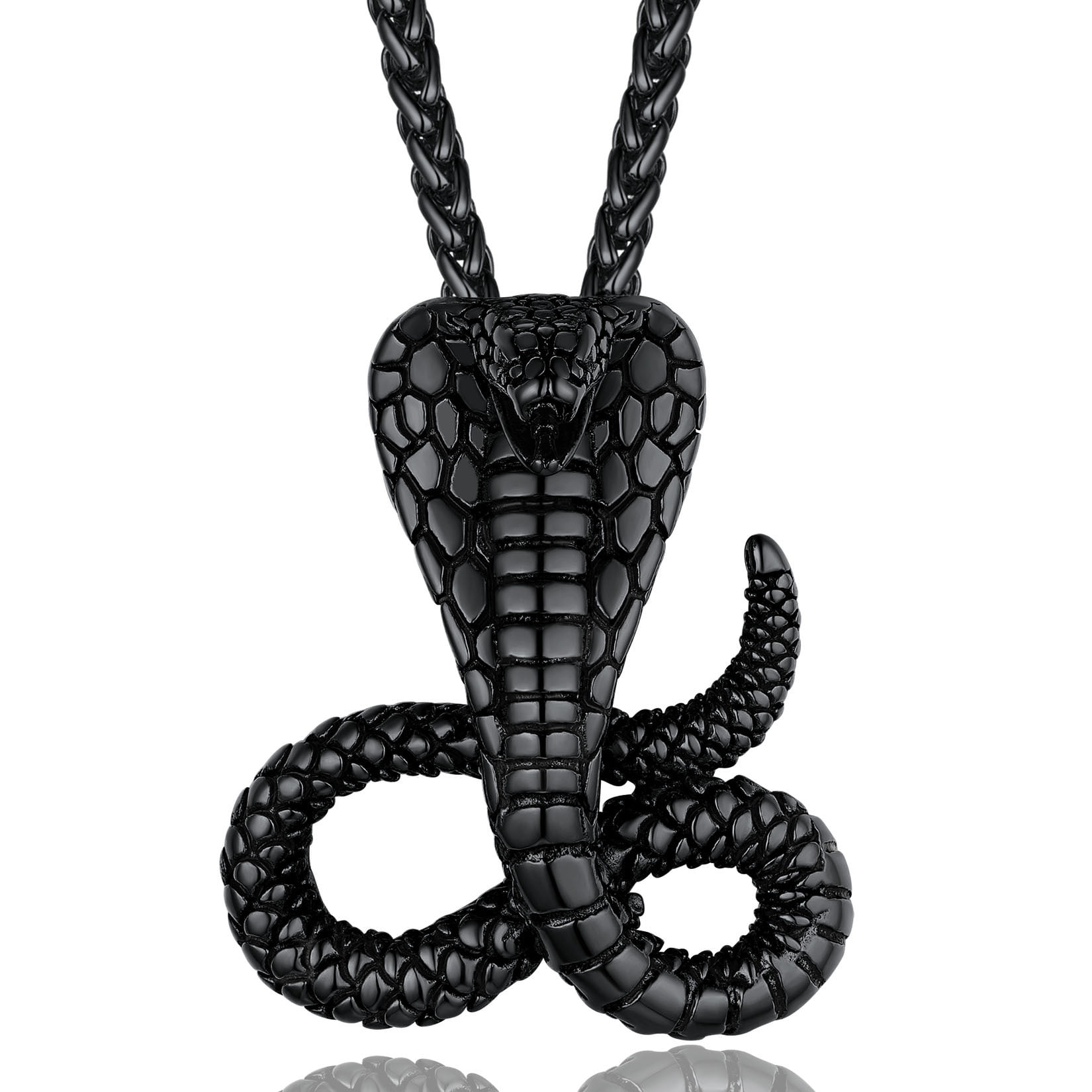 ChainsProMax Retro Cobra Snake Necklace, Statement Serpent Gothic ...