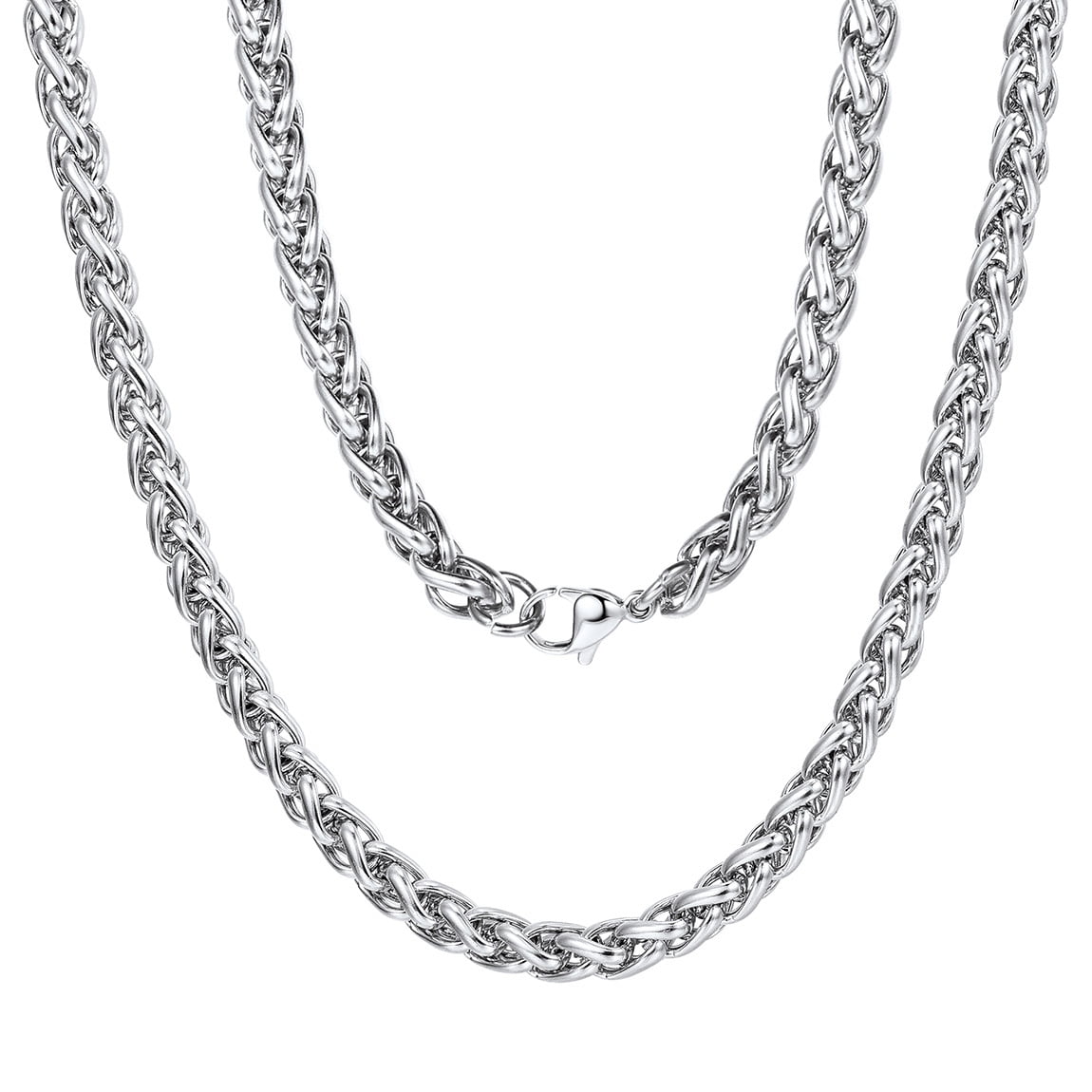 ChainsProMax Stainless Steel Chains for Men 6mm 20 inch Wheat Necklace ...