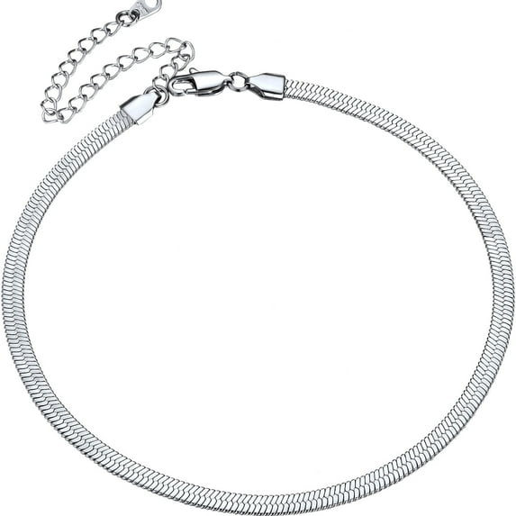 ChainsProMax Women's Stainless Steel Snake Chain Choker Necklace, 15 ...