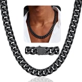 ChainsProMax Thick Black Chain 24inch Mens Neck Chain Mens Chain Black ...