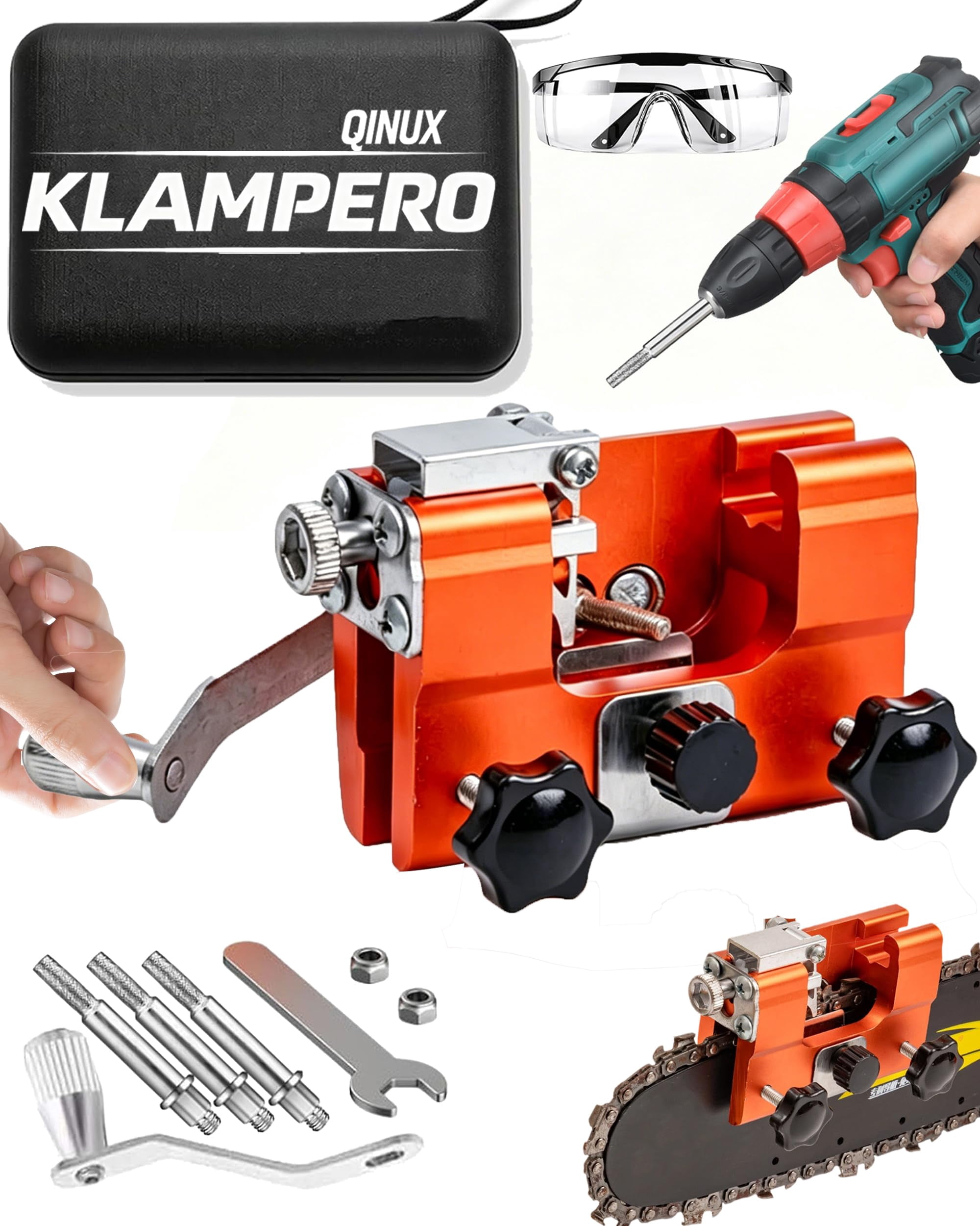 Chainsaw Blade Sharpener – Manual Portable Chain Sharpening Tool Kit ...