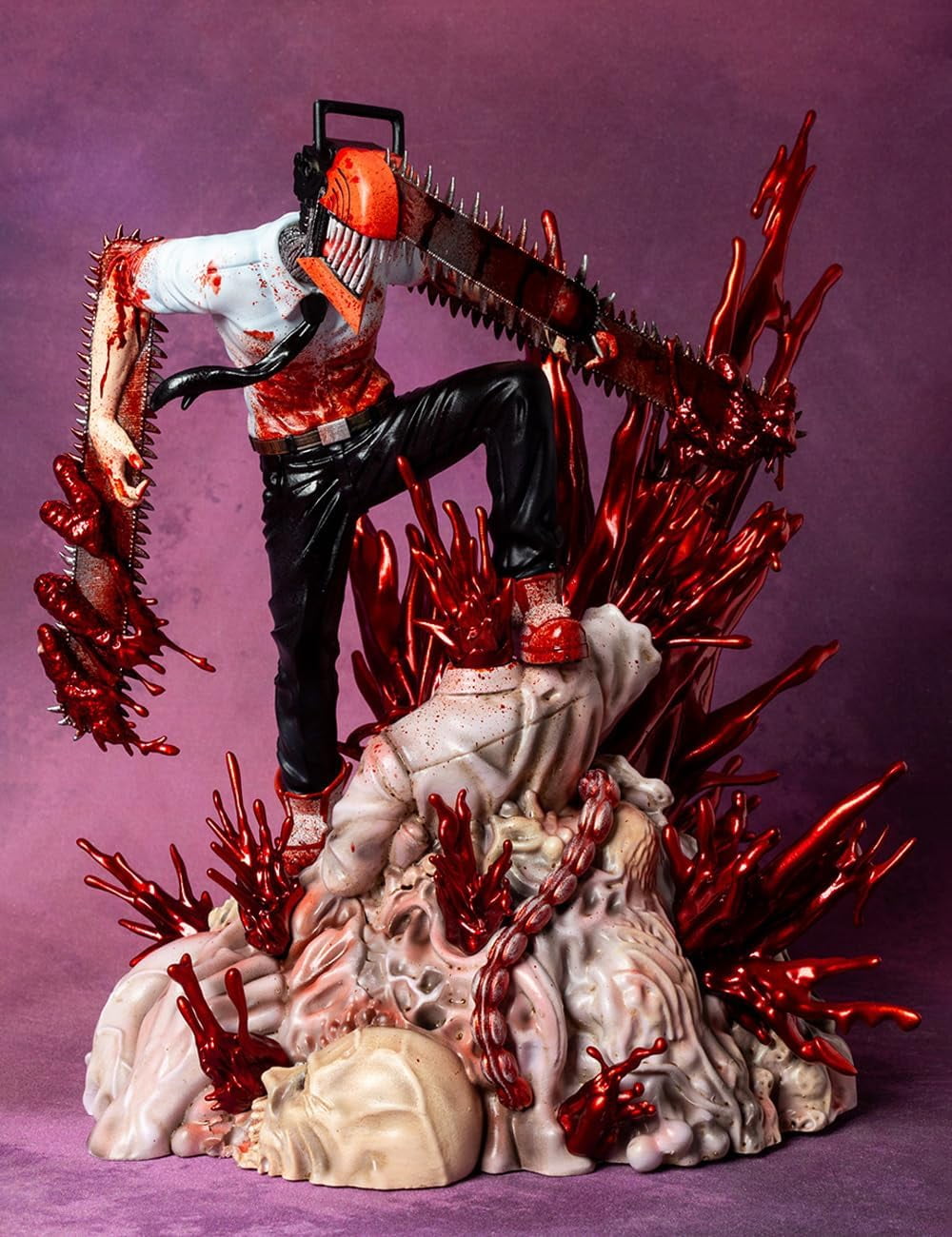 New Chainsaw Denji (bloody Ver) Character Anime Model Statue Toy Action ...