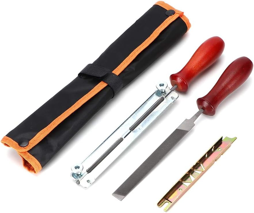 Chainsaw File Kit, Sturdy and Stable Chainsaw Depth Gauge for Sharpen ...