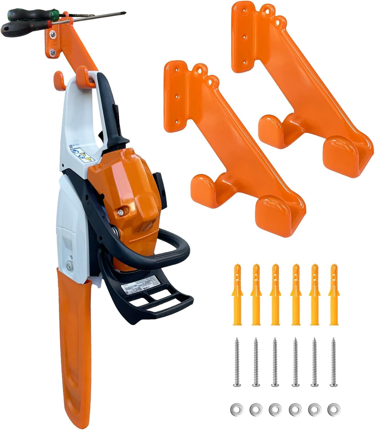 Chainsaw Hanger, 2 Pack Chainsaw Wall Mount, Heavy Duty Chainsaw Holder ...