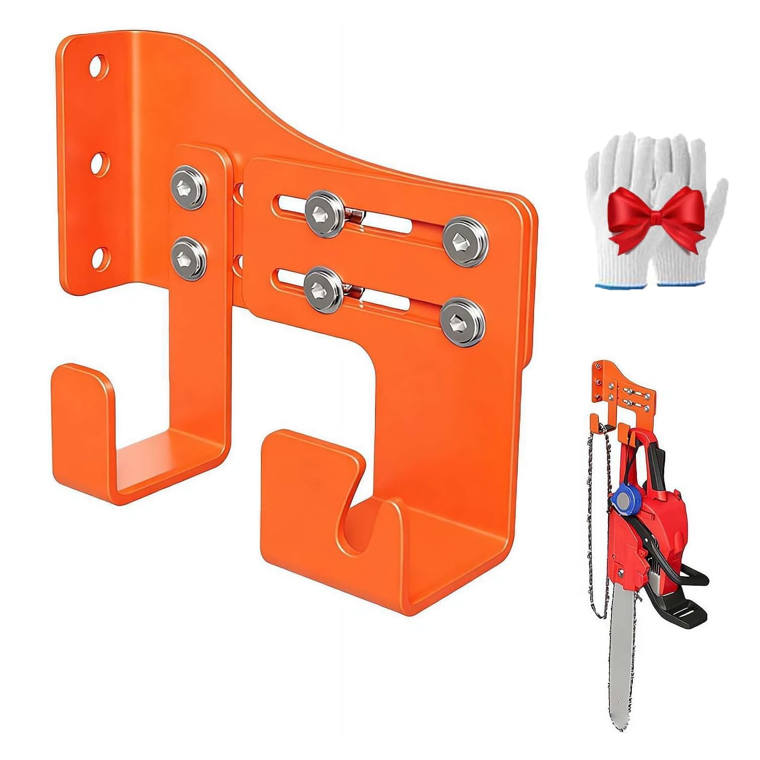 Chainsaw Holder Wall Mount, Heavy Duty Adjustable Chainsaw Hanger with ...
