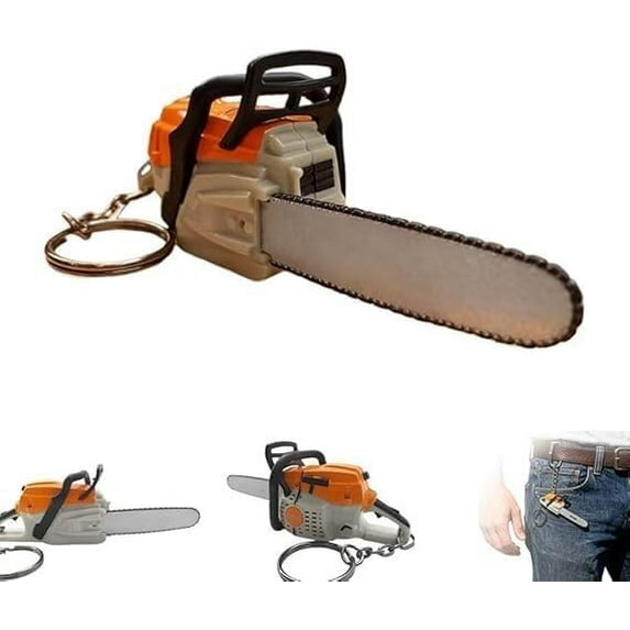Chainsaw Keychain, Portable Chainsaw Key Ring, Outdoor Tool Themes ...