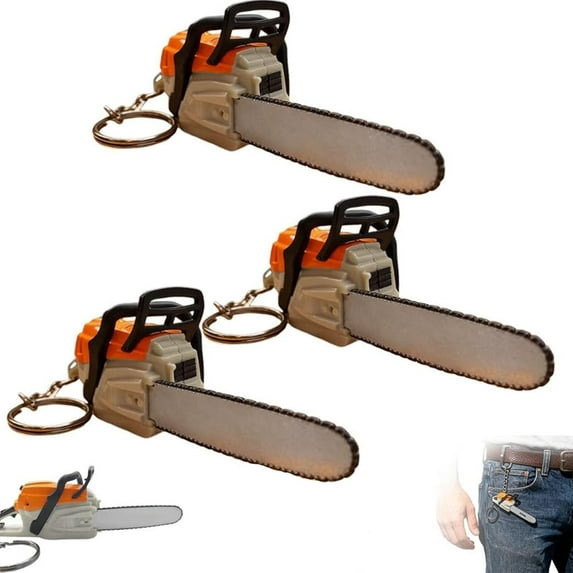 Chainsaw Keychain, Portable Chainsaw Keyring with Realistic Sound ...