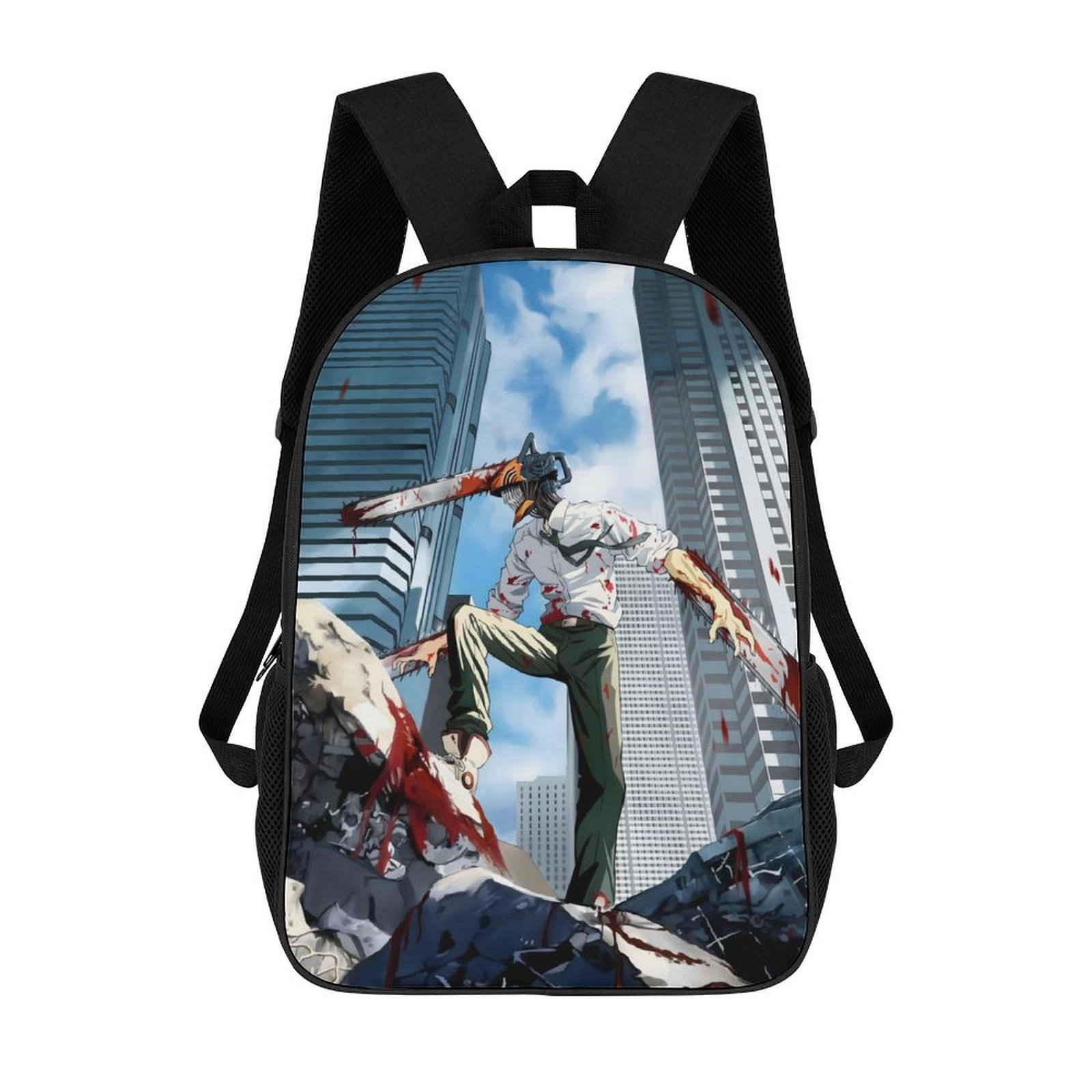 Chainsaw Man 17" Backpack Travel Bag for Men Women, Book Bag ...