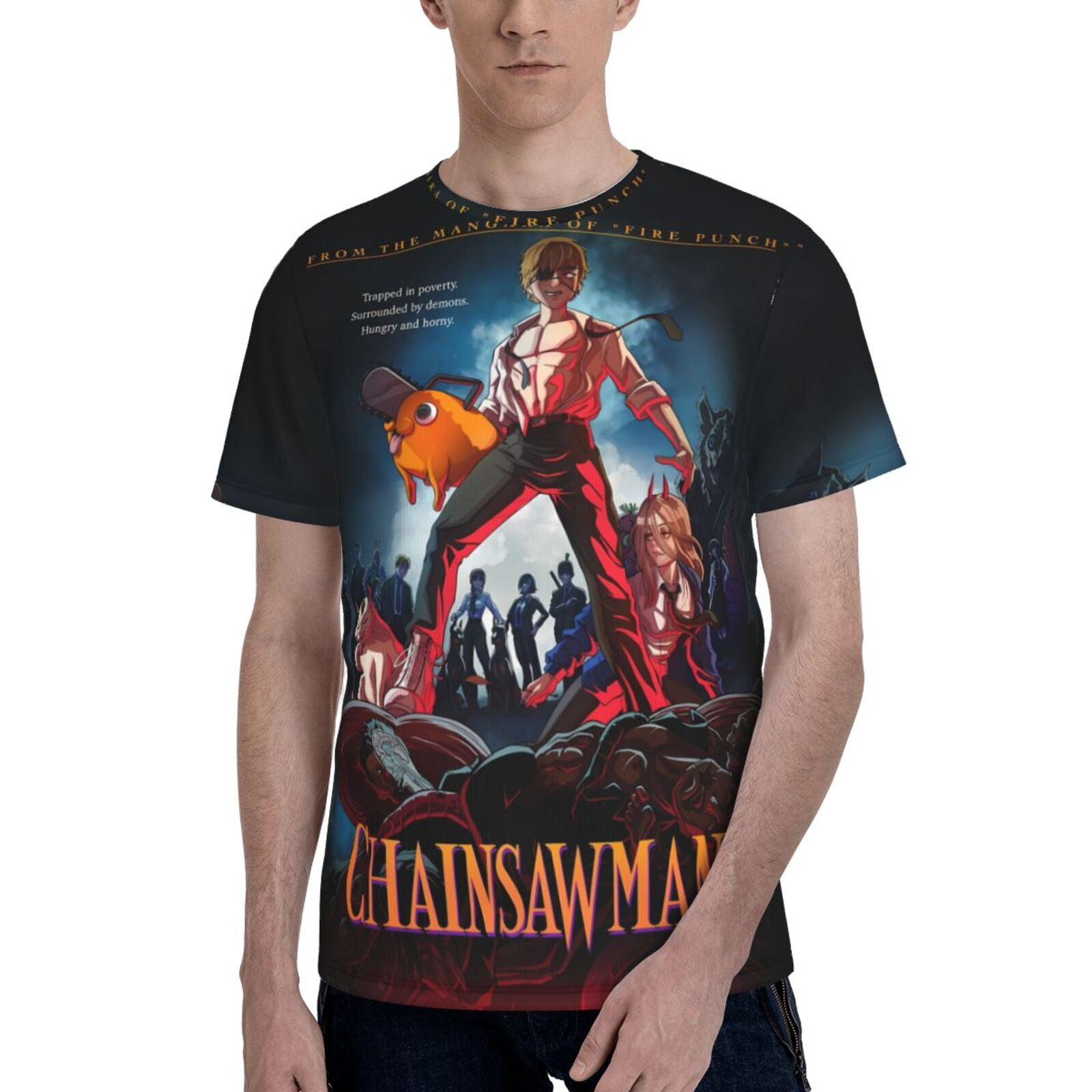 Chainsaw Man 3d Print Graphic T Shirt Short Sleeve Summer T-Shirt ...