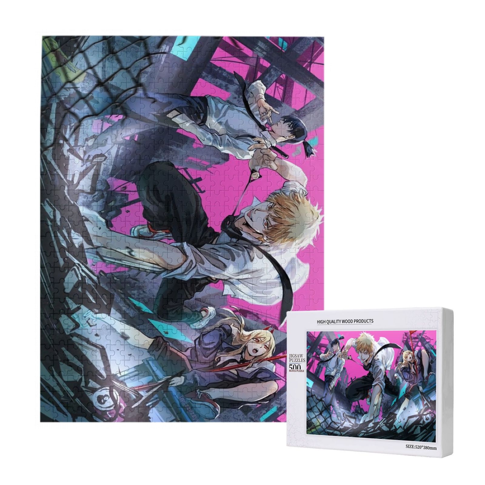 Chainsaw Man Anime Jigsaw Puzzles for Boy girl teen 300/500/1000 Pieces ...