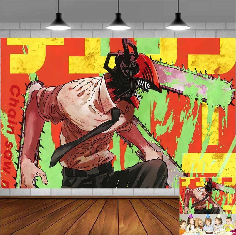 Chainsaw Man Backdrop Banner Party Supplies Poster Movie Theme ...
