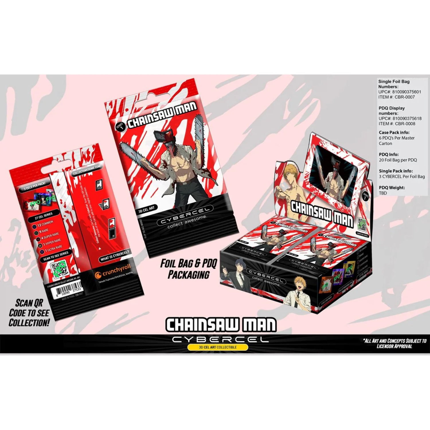Chainsaw Man Cybercel Display of 20 Packs - Walmart.com