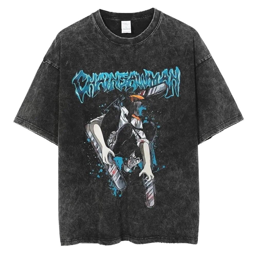 Chainsaw Man Denji Hell's Hero Vintage T-Shirt_1 - Walmart.com