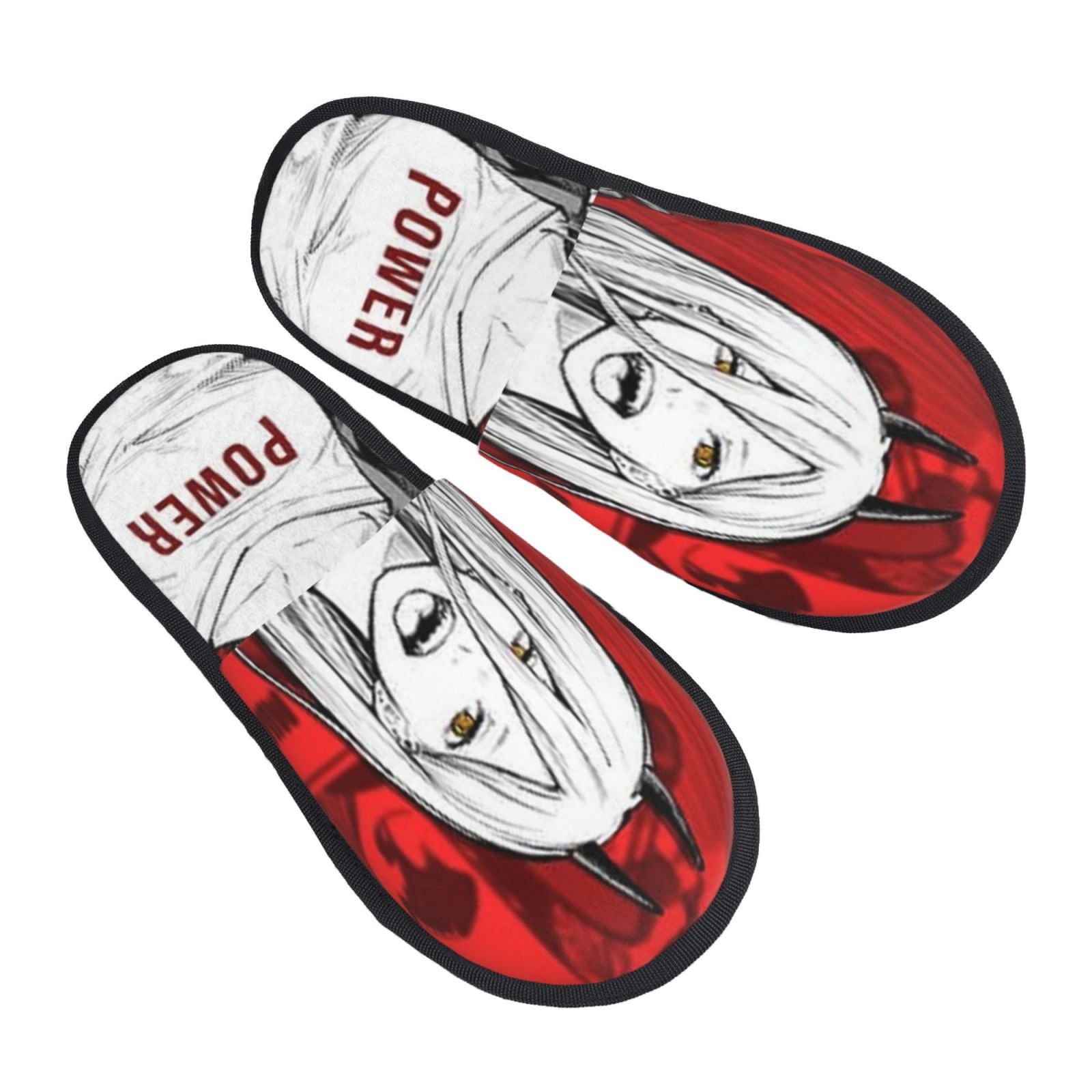 Chainsaw Man Furry Slippers For Men Women Fuzzy House Slippers Winter ...