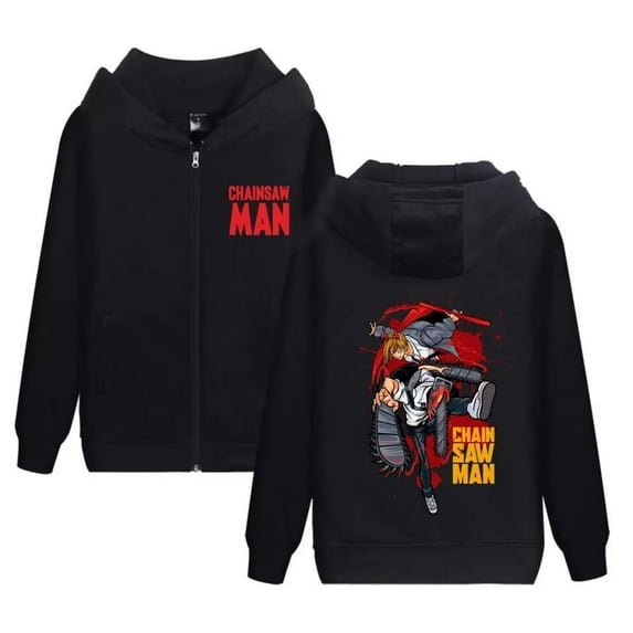 Chainsaw Man Halloween Anime Sense Of Potency Zipper Pullover Hoodies ...