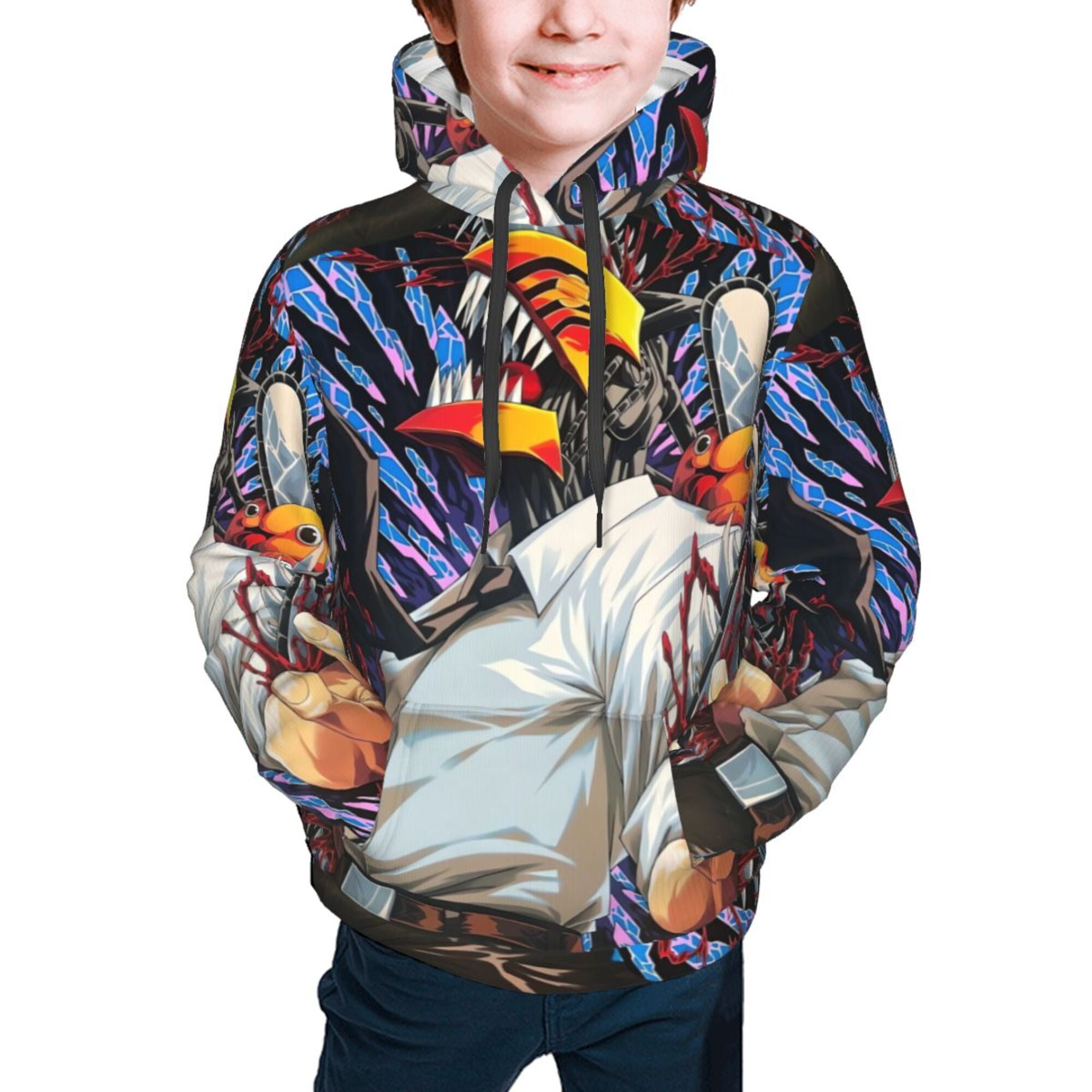 Chainsaw Man Hoodies Pullover For Boys Girls 3d Printed Hooded ...