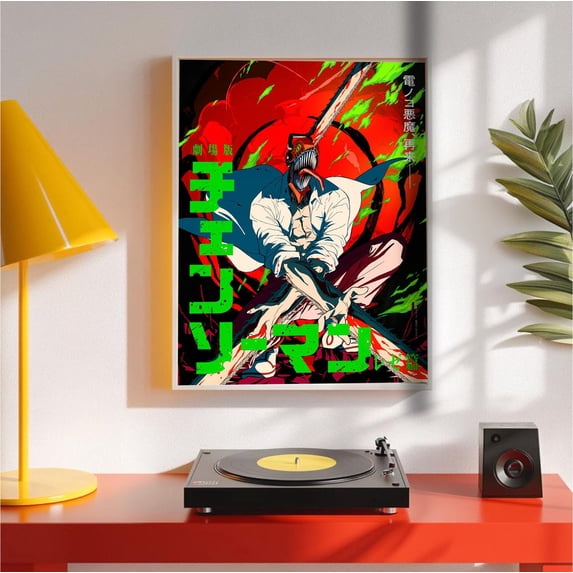 Chainsaw Man Inspired Reze Arc Anime Wall Art, Bold Action Horror Fan ...