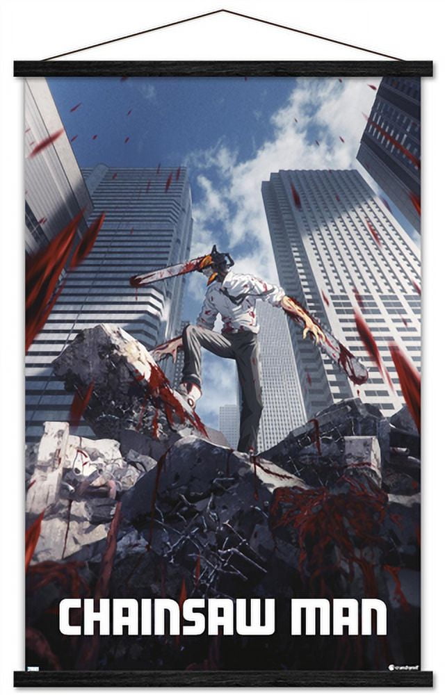 Chainsaw Man - Key Art Wall Poster with Magnetic Frame, 22.375" x 34 ...