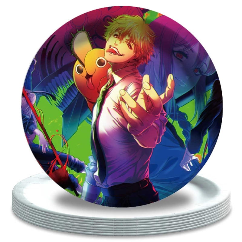 Chainsaw Man Paper Plates Birthday Decorations Party Supplies Tableware ...