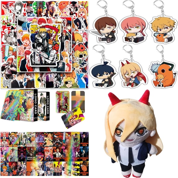 Chainsaw Man Plush Weighted Stuffed Keychain Supplies Keyring Merch ...