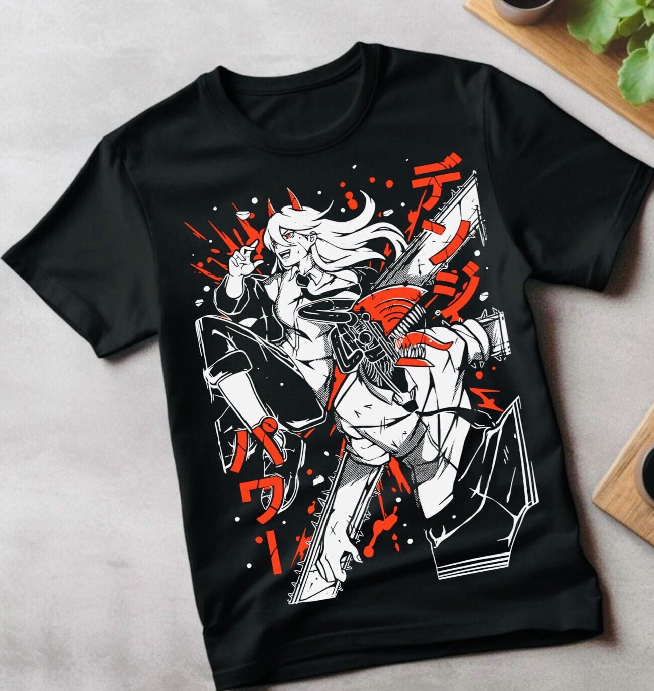 Chainsaw Man T-Shirt Chainsaw Man Anime CSM Denji Power Black Shirt All ...