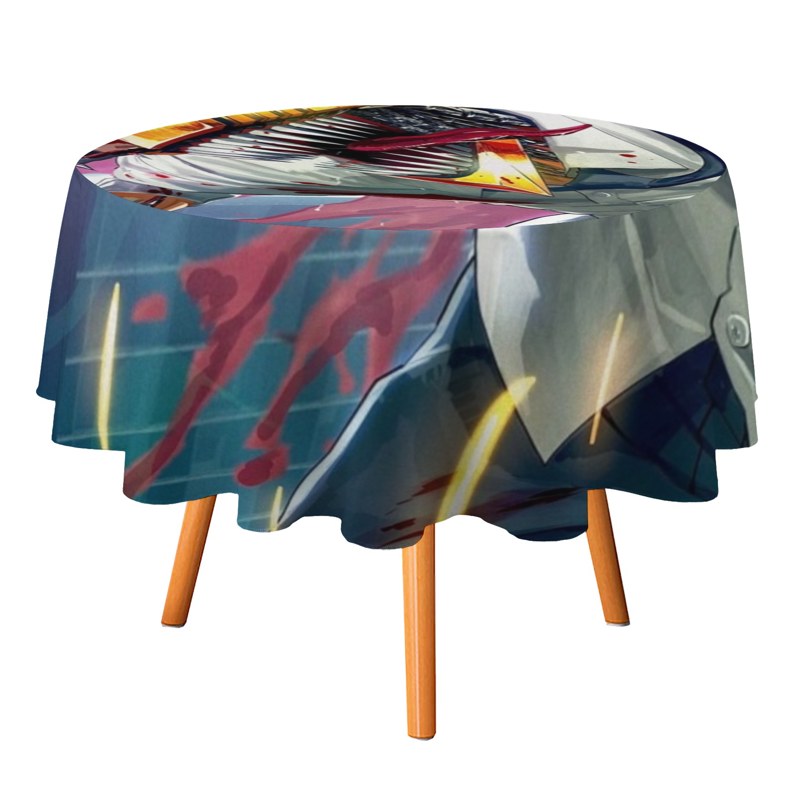 Chainsaw Man-Theme Round tablecloth has an iconic print, fits most ...