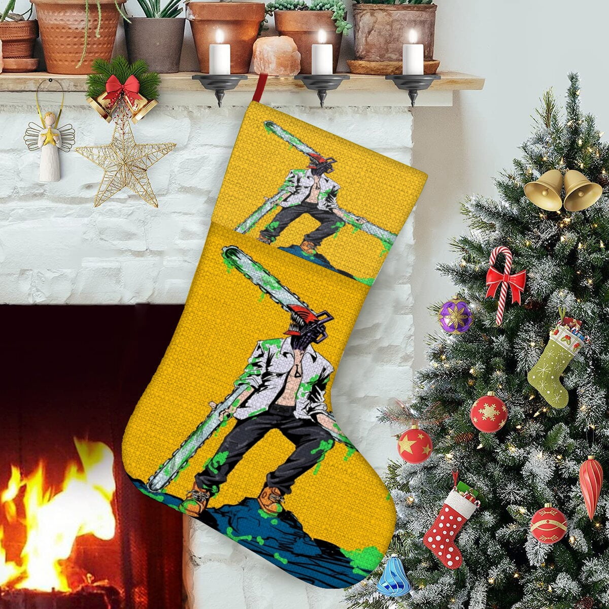 Chainsaw Man Themed Christmas Socks - Walmart.com