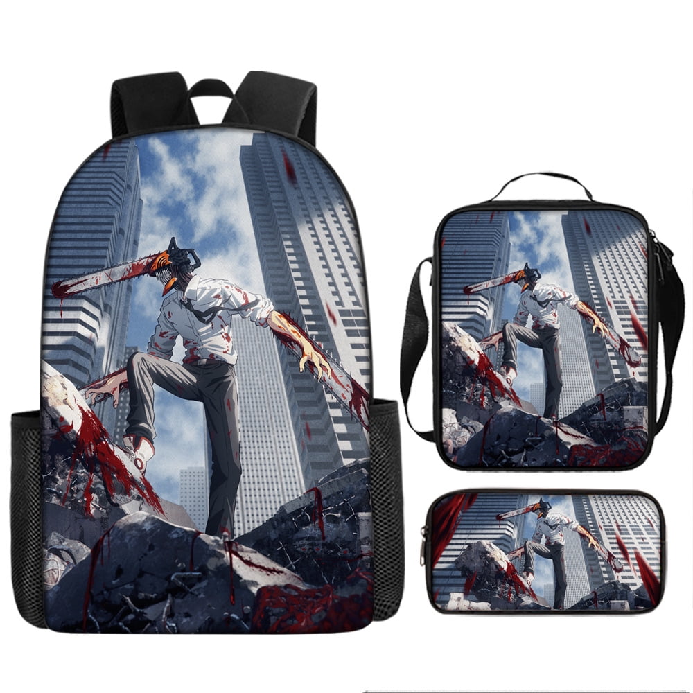Chainsaw Man Trend Backpack Retro School Bag Chainsaw Man Bag - Walmart.com