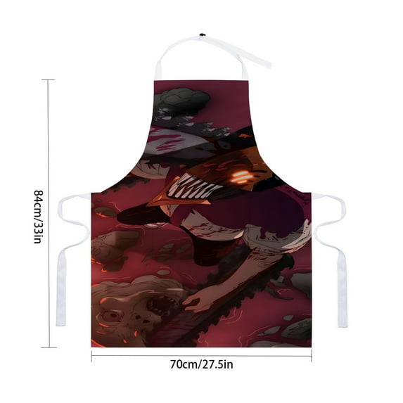 Chainsaw Man apron featuring waterproof and pocket design, suitable for ...